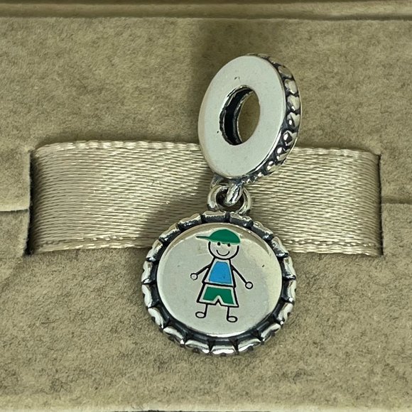 Pandora | Jewelry | Pandora Son Exclusive Dangle Charm Boy Stick Figure ...